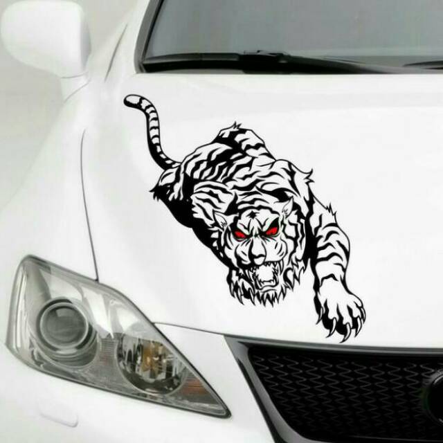 Jual CUTTING STICKER MOBIL MACAN HARIMAU TIGER HUNT STIKER MOBIL KEREN ...