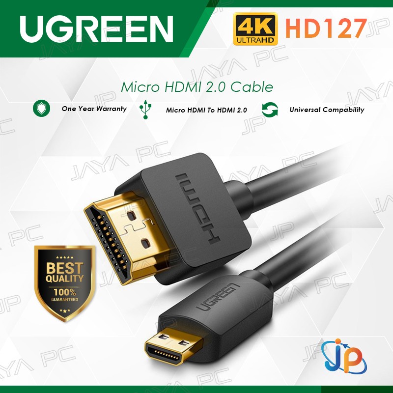 Jual UGreen HD127 Cable Micro HDMI To HDMI 2.0 4K | Shopee Indonesia