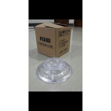 Jual PIANO CASTER CUPS "NEW" / TATAKAN RODA PIANO, warna TRANSPARAN isi ...