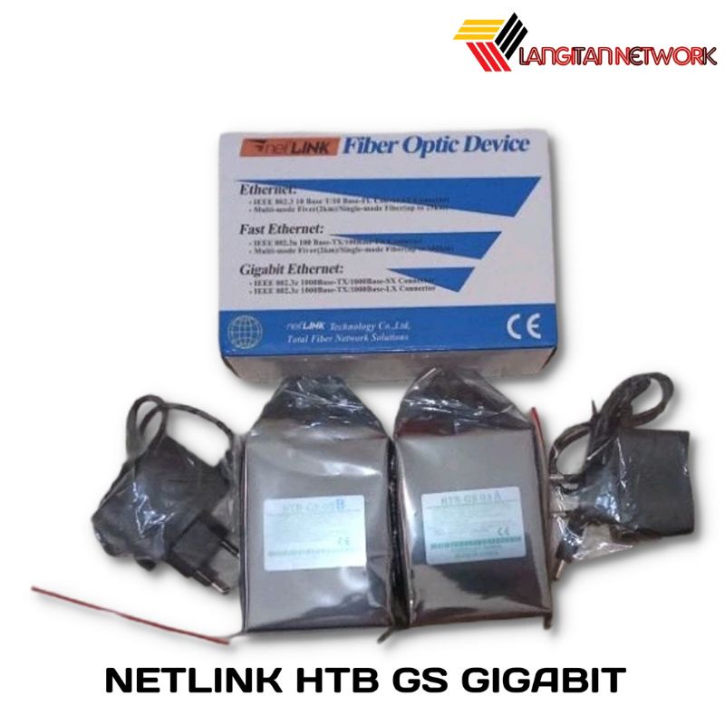 Jual Fiber Optic Media Converter HTB-GS-03 A+B Optical Netlink HTBGS03 1000Mbps Single Mode 3100 ...