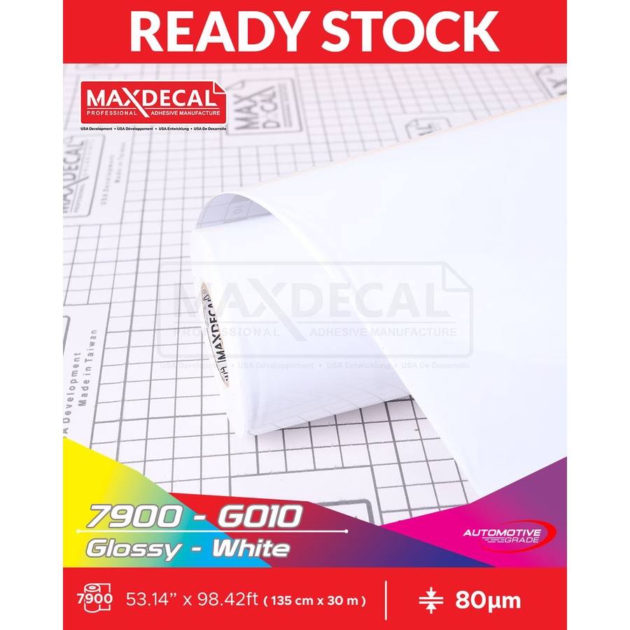 Jual METERAN MAXDECAL 7900 010 WHITE 135 cm Putih Gloss Soft | Shopee ...