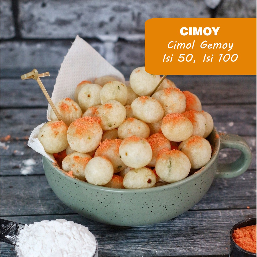 Jual Cimol Gemoy Cimoy Frozen Siap Goreng Isi 50 pcs dan 100 pcs Free ...