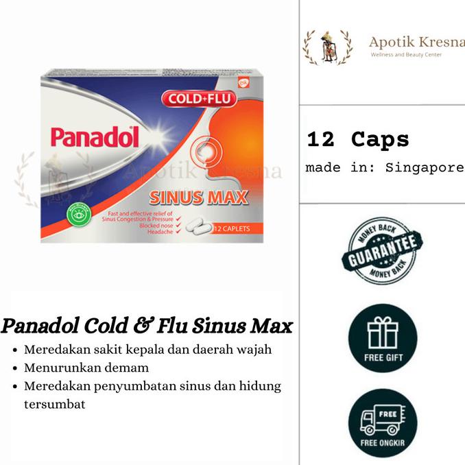 Jual Panadol Cold And Flu / Sinus Max / Panadol Singapore - 12 Caplets ...