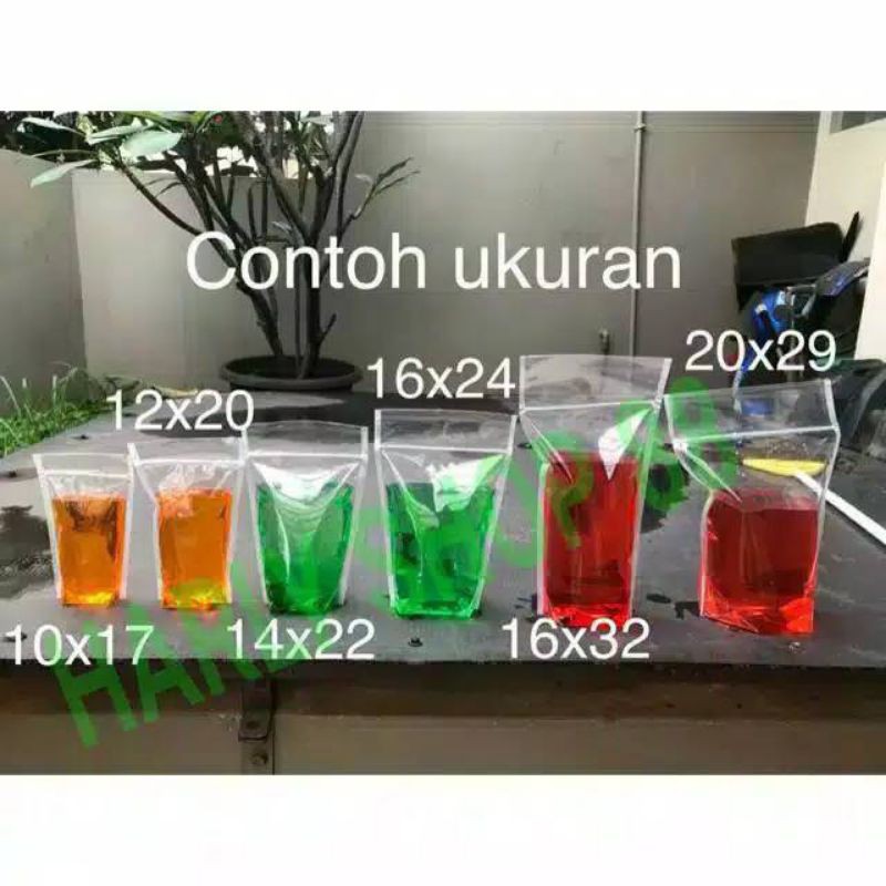Jual Standing pouch klip double seal minuman cairan 1 PC / Plastik ...