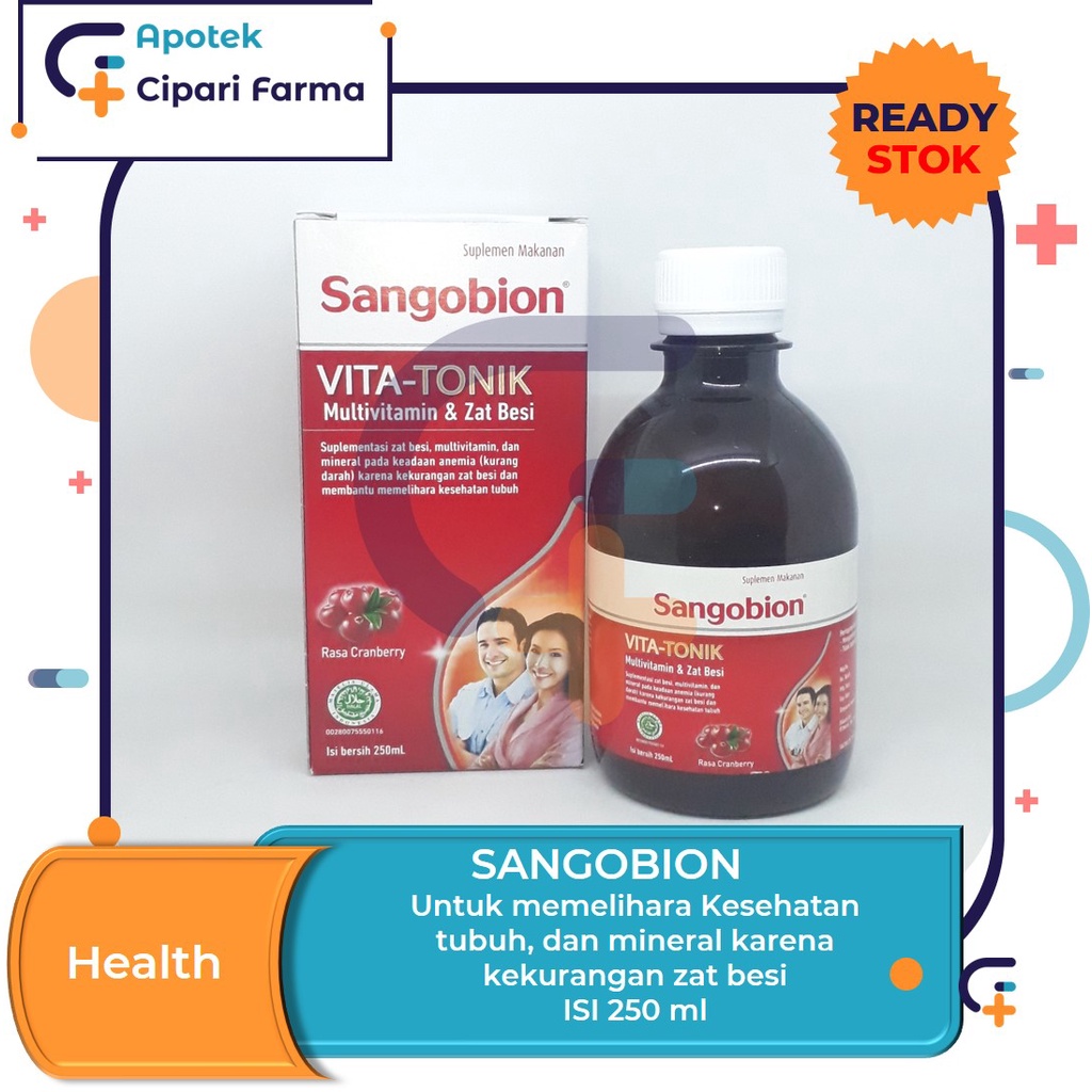 Jual Sangobion Vita-Tonik Suplemen Zat Besi | Multivitamin | Atasi ...