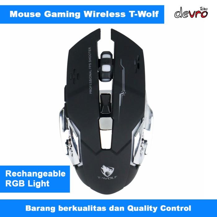 Jual Gaming Free Wolf Wireless Gaming Mouse Led Light 1800 Dpi - X8 ...
