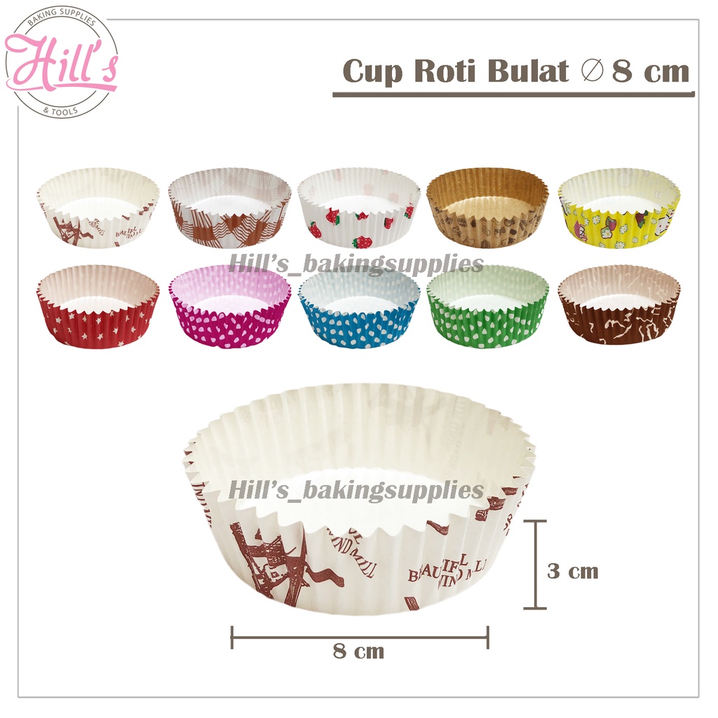 Jual PAPER CUP CASE ROTI ( BULAT ) 8 cm BEST FRESH / KERTAS ALAS ...