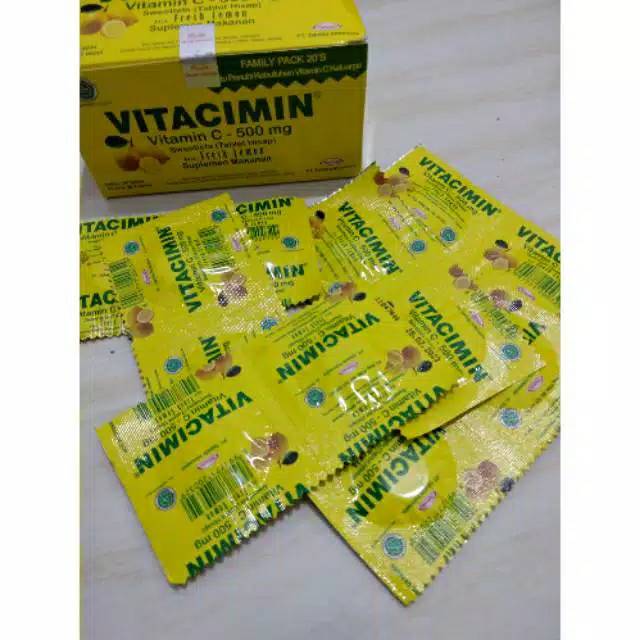 Jual 10 strip Vitacimin vitamin C-500mg 20 tablet | Shopee Indonesia