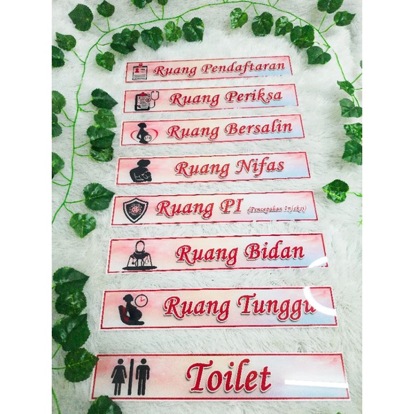 Jual Sign akrilik / papan ruangan / papan ruang praktek bidan 5x30cm ...