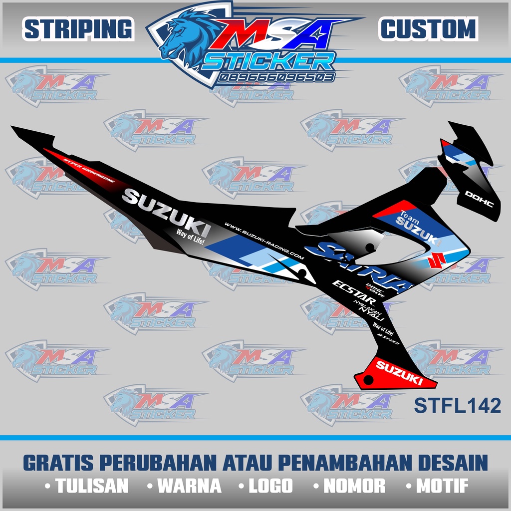 Jual STRIPING CUSTOM SUKA SUKA SATRIA FU F FACELIFT / STICKER VARIASI ...