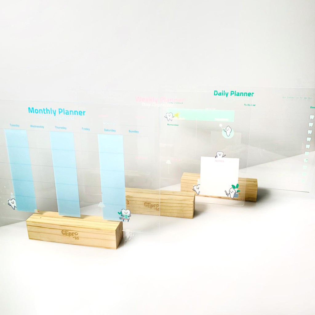 Jual Aesthetic Planner Acrylic Spotify Planner Board Monthly Weekly ...