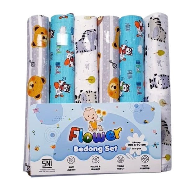 Jual Flower Bedong Set SNI Ukuran 100x90 Cm - Bedongan Bayi Motif ...