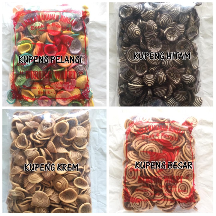 Jual Kupeng gajah 250gr/kupeng contong mini/kuping mini/kupeng warna ...