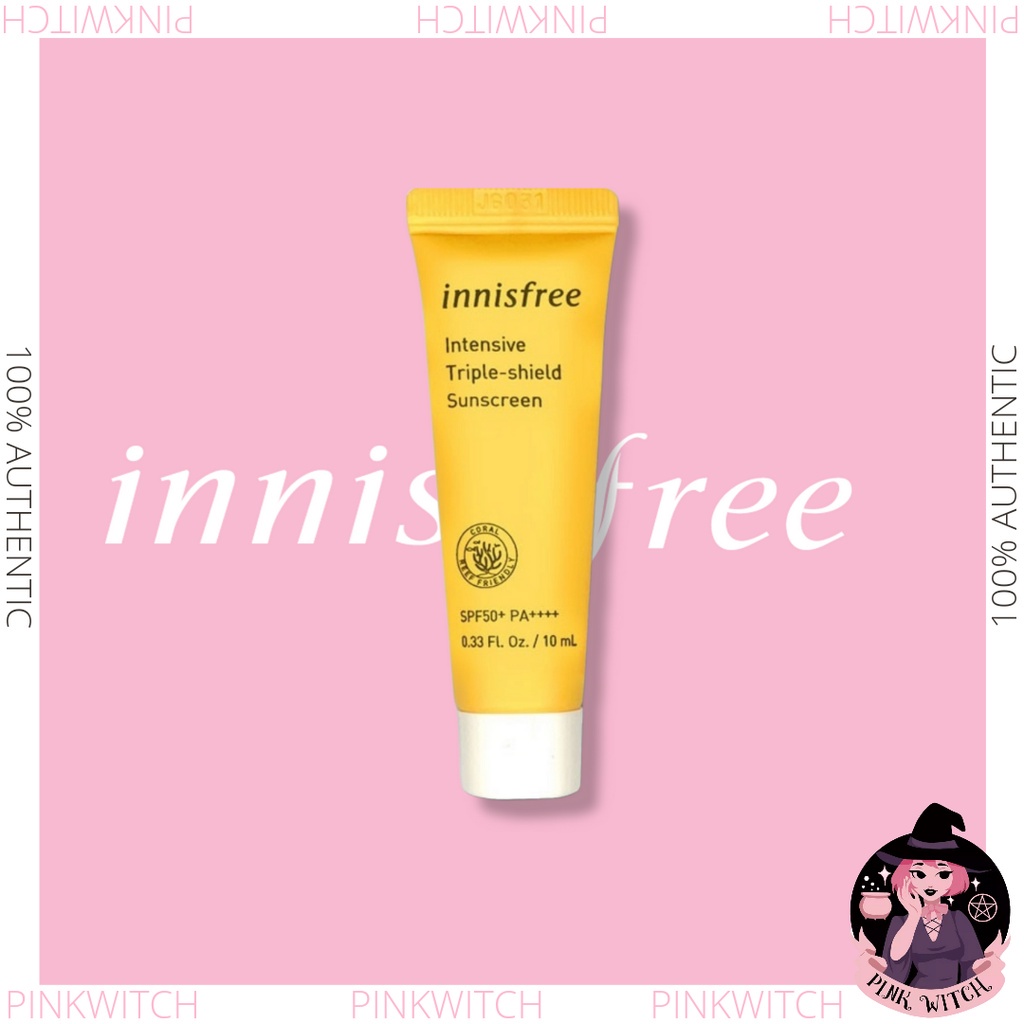 Jual Innisfree Intensive Triple Shield Sunscreen Sun Cream SPF 50+ PA++++ 10ml | Shopee Indonesia