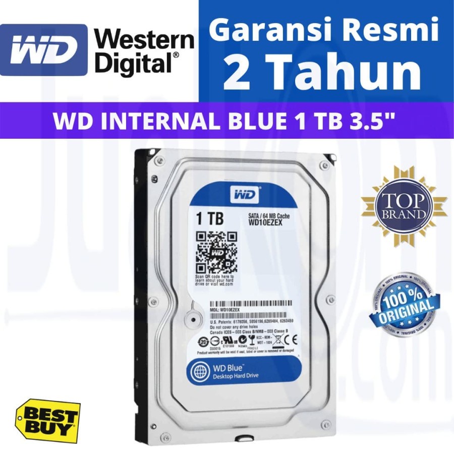Jual WD BLUE 1TB 3.5 Inchi HDD INTERNAL SATA | Shopee Indonesia