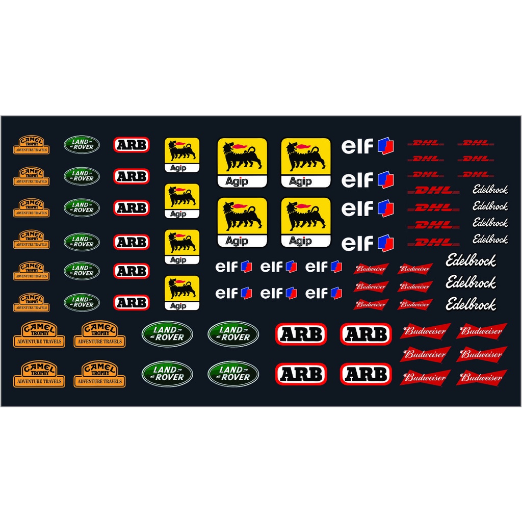 Jual Decal Waterslide White Toner Hotwheels Tomica LOGO SPONSOR 2b ...