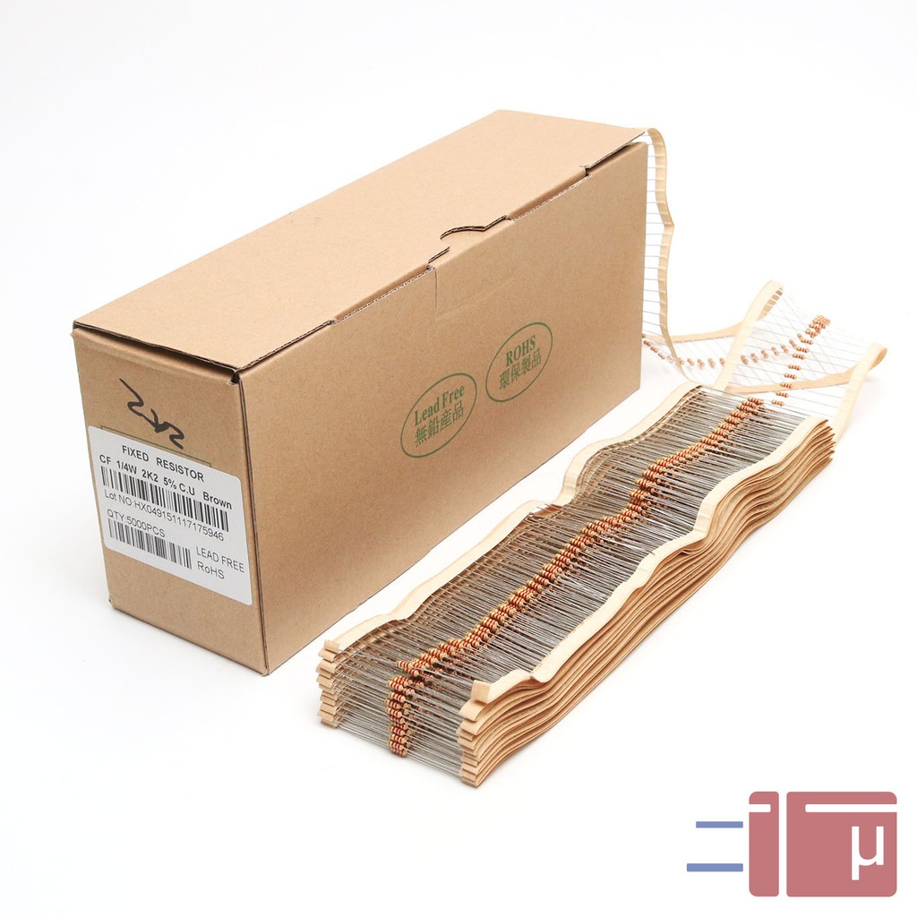 Jual x10 Resistor 2K2 2.2K 1/4W Karbon 5% Taiwan Kaki Tembaga | Shopee ...