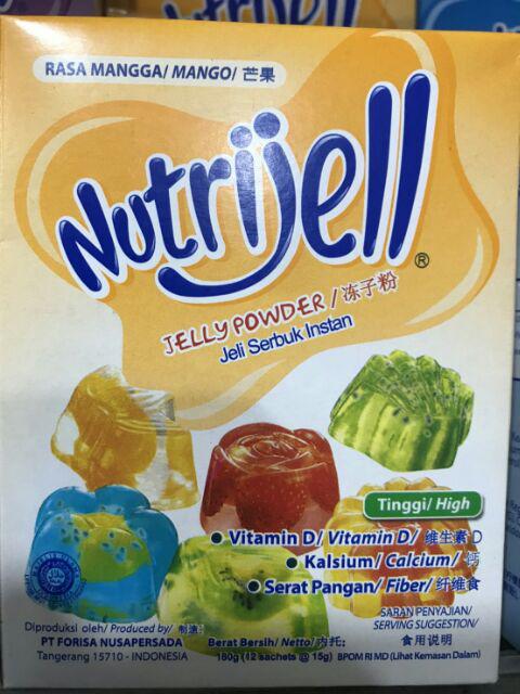 Jual Nutrijell Jelly Powder 11 Rasa 15gr Plain Cincau Melon Kelapa Muda Mangga Anggur Jeruk ...