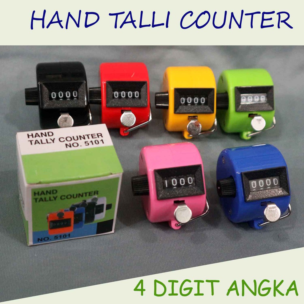 Jual tasbih counter alat hitung plastik / atom manual hand tally conter ...