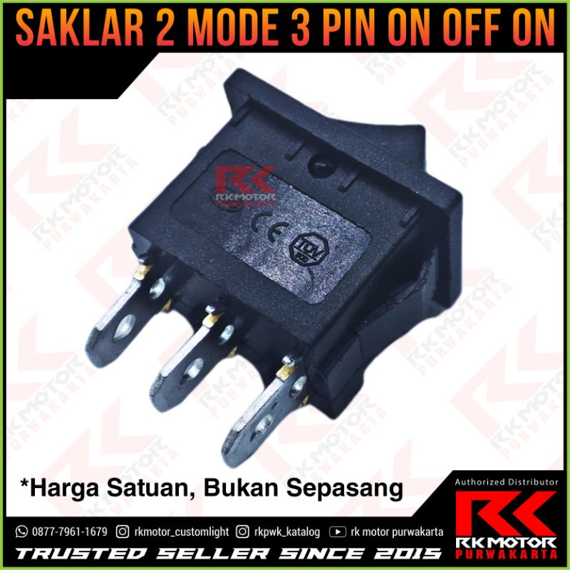 Jual Saklar 2 Mode On Off On Switch Lampu Sorot D2 Motor Mobil | Shopee ...