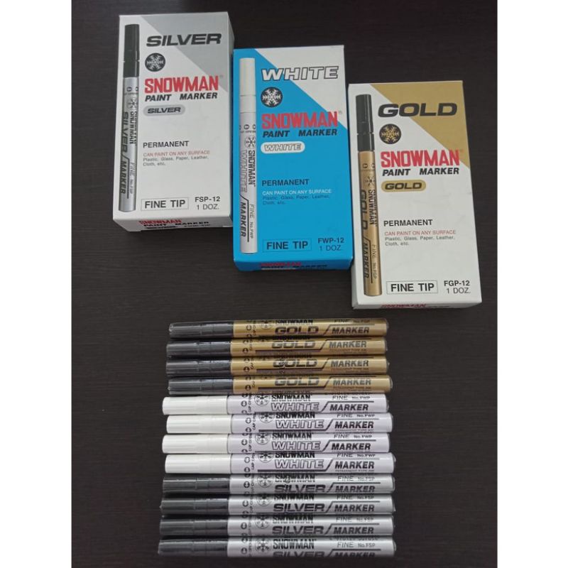 Jual Spidol akrilik ekstra fine spodol permanent akrilik spidol snowman ...