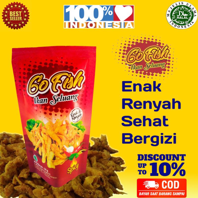 Jual Snack Camilan Makanan Ringan Enak Renyah Sehat Bergizi GO FISH ...