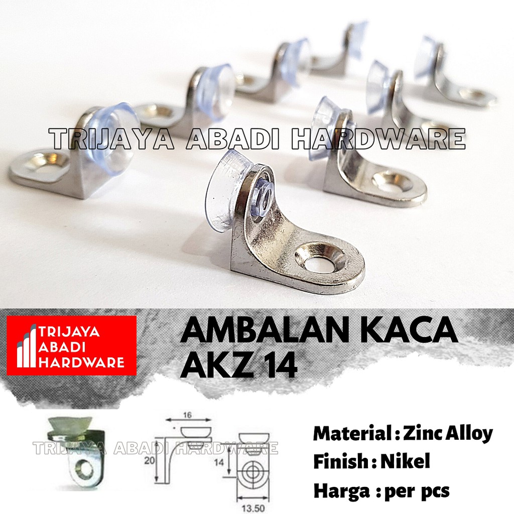 Jual Ambalan Kaca AKZ-14 / Glass Shelves Support Studs | Shopee Indonesia