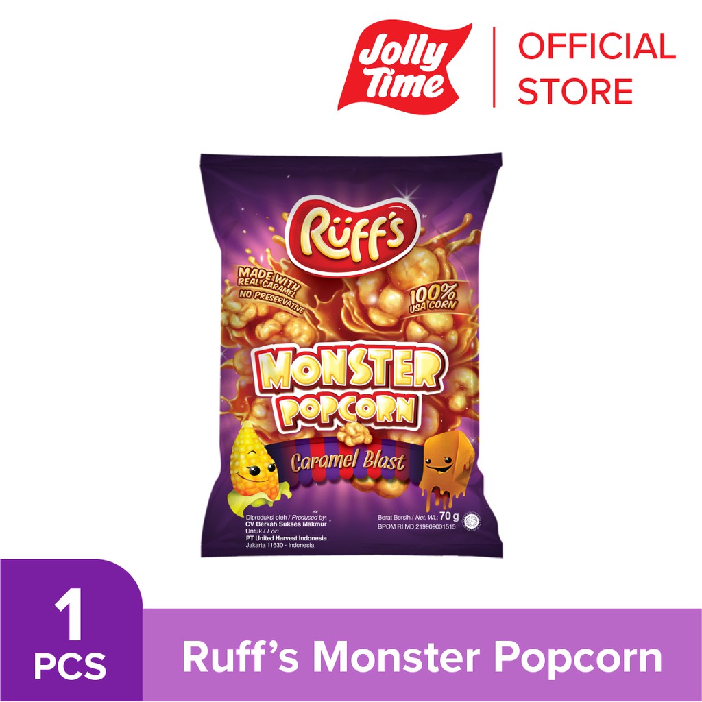 Jual Ruff's Monster Caramel Popcorn | Shopee Indonesia