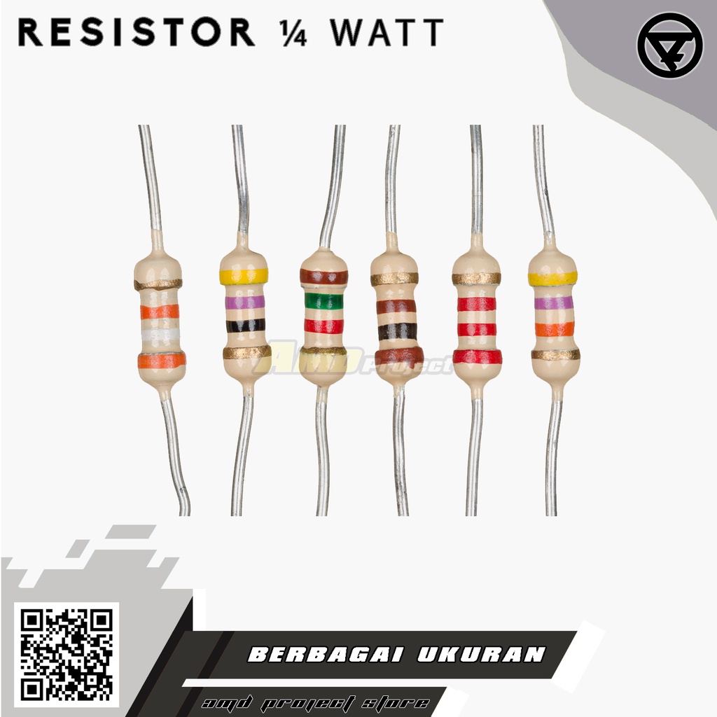 Jual Resistor 1/4 Watt 2E2 10 22 100 150 220 270 330 390 560 1K 1K5 1K8 2K2 3K3 4K7 5K6 | Shopee ...