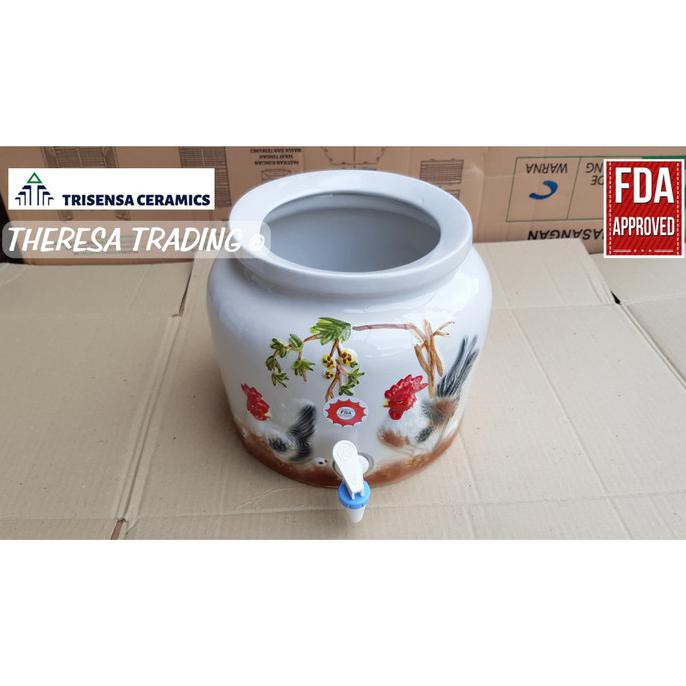 Jual GUCI GALON AIR GUCI KERAMIK TRISENSA FOOD GRADE FDA APPROVED ...