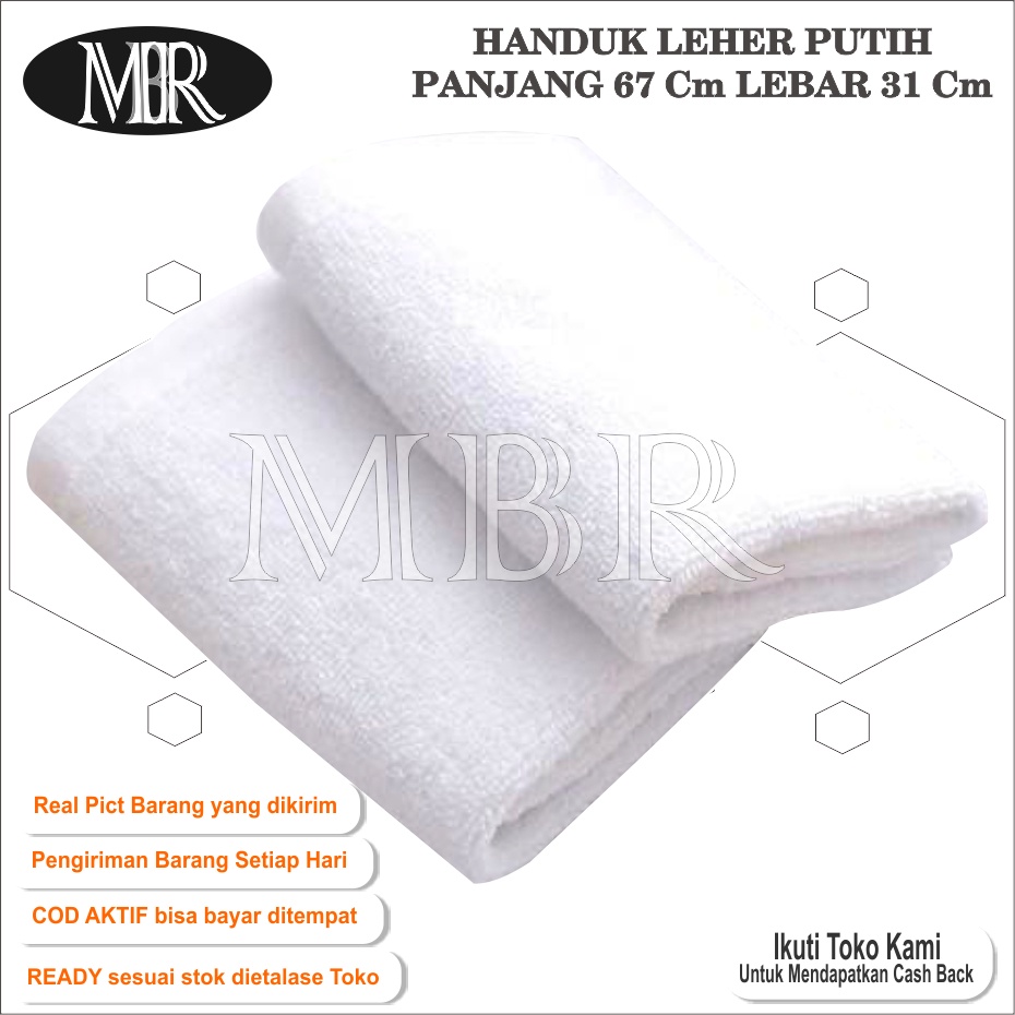 Jual HANDUK KECIL OLAHRAGA PUTIH POLOS HANDUK LEHER MUKA PUTIH HANDUK ...