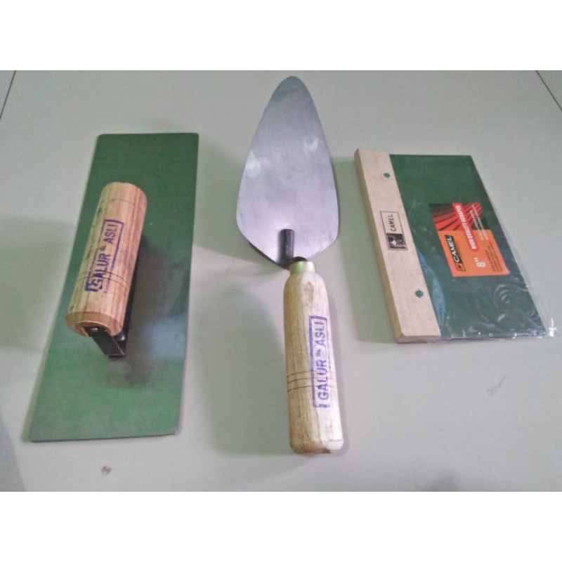 Jual 3pcs alat tukang lengkap murah Puskam Cetok Skrap besi camel murah ...