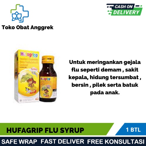 Jual HUFAGRIP FLU DAN BATUK/60 ML/OBAT BATUK FLU ANAK/DEMAM/HIDUNG ...