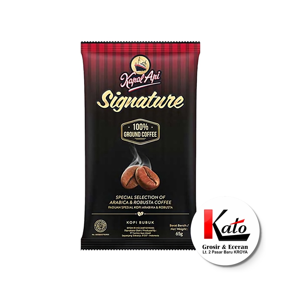 Jual Kapal Api Signature Kopi 65gr Kopi Bubuk Instant 100% Ground ...
