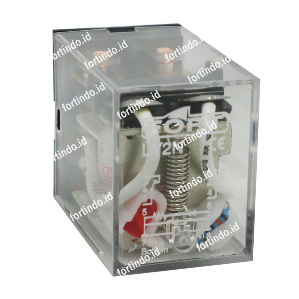 Jual Relay LY2N Coil 8 Pin Kaki 220VAC 24DC 12VDC Dengan Indikator MERK FORT | Shopee Indonesia