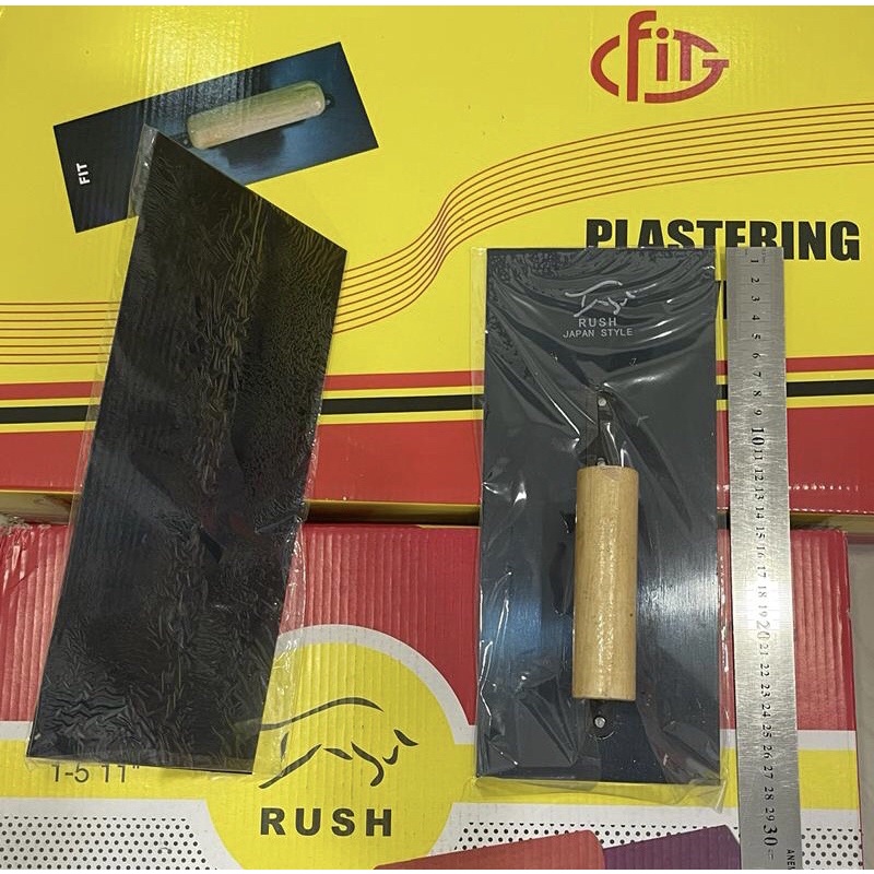 Jual RUSH Raskam plat besi gagang kayu sendok semen plaster trowel ...