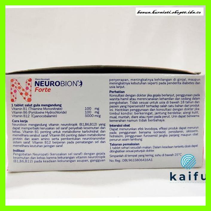 Jual VITAMIN-B- NEUROBION FORTE 1 BLISTER 10 TABLET VITAMIN NEUROTROPIK ...