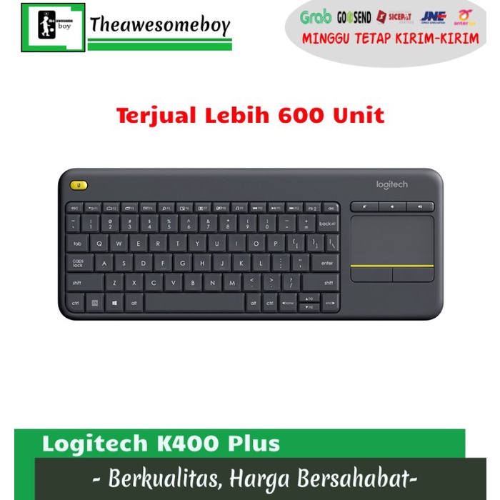 Jual Logitech Wireless Touch Keyboard K400 Plus Touchpad Tablet Android ...