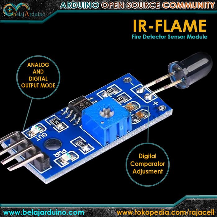 Jual IR Infrared Flame Detection Sensor Module pendeteksi Api for ...
