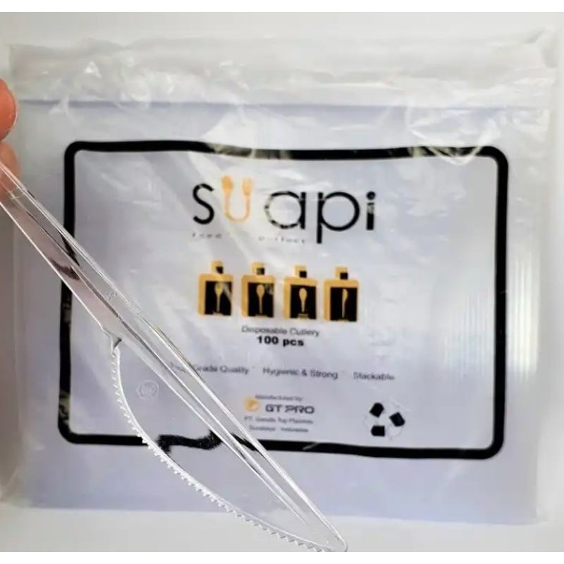 Jual PISAU Plastik bening Suapi untuk brownies per 10pcs | Shopee Indonesia