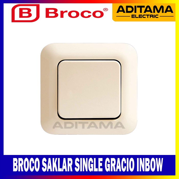 Jual SAKLAR BROCO GRACIO SINGLE ENGKEL IB-4161/ BROCO GRACIO SAKLAR ...