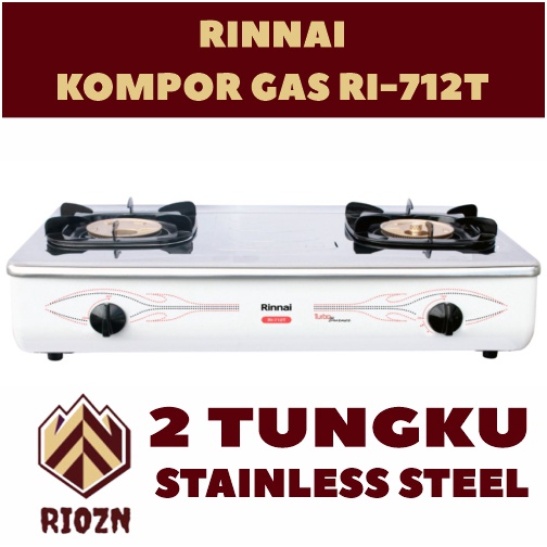 Jual Kompor Gas Rinnai RI 712T Kompor Gas 2 Tungku Api Turbo | Shopee ...