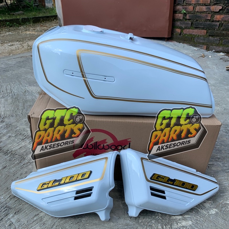 Jual tangki tengki gl 100 pres pabrik warna putih set bok aki gl 100 ...