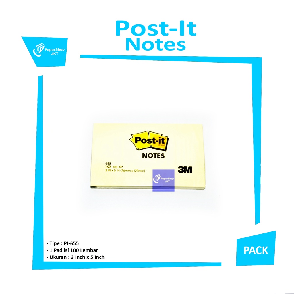 Jual 3M - Post-it Notes 655 Memo Kuning - PAD | Shopee Indonesia