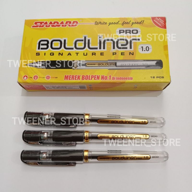 Jual (1PCS) Standard Boldliner Pro 1.0mm Signature Pen Bolpen | Pulpen Ballpoint | Shopee Indonesia