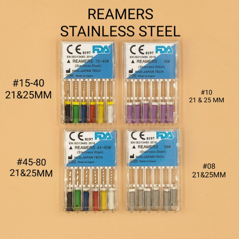 Jual DENTAL REAMER REAMERS ENDO FILE STAINLESS STEEL | Shopee Indonesia