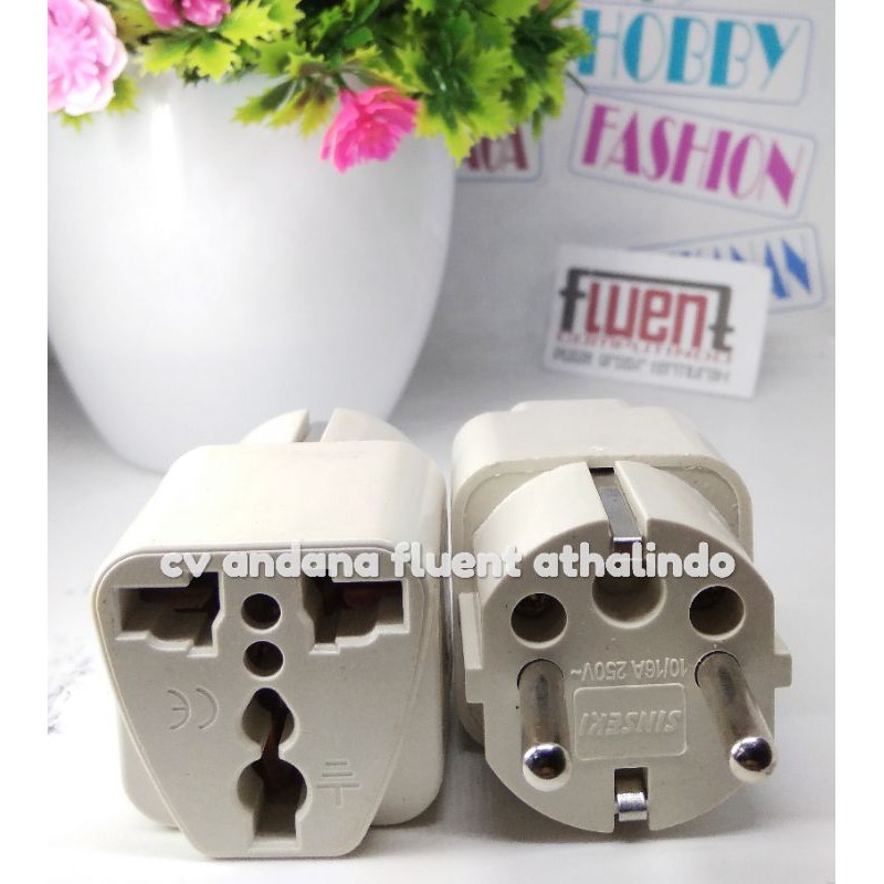 Jual Sambungan casan colokan steker tiga kaki adaptor copan | Shopee ...