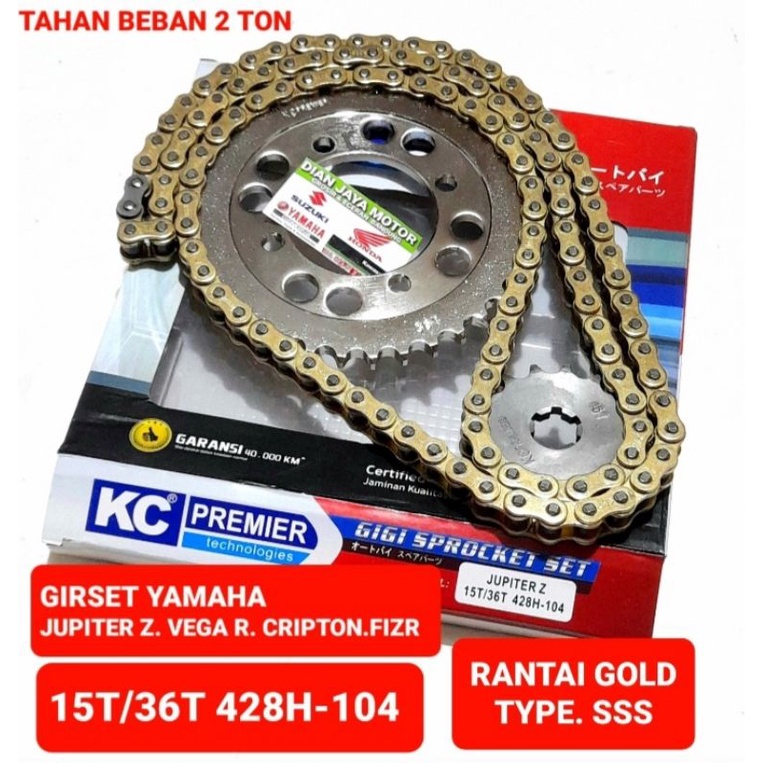 Jual (KCP) Girset Kc premier Yamaha 5TP Jupiter Z Jupiter Z Burhan Vega R Cripton fizr 2T 15T ...