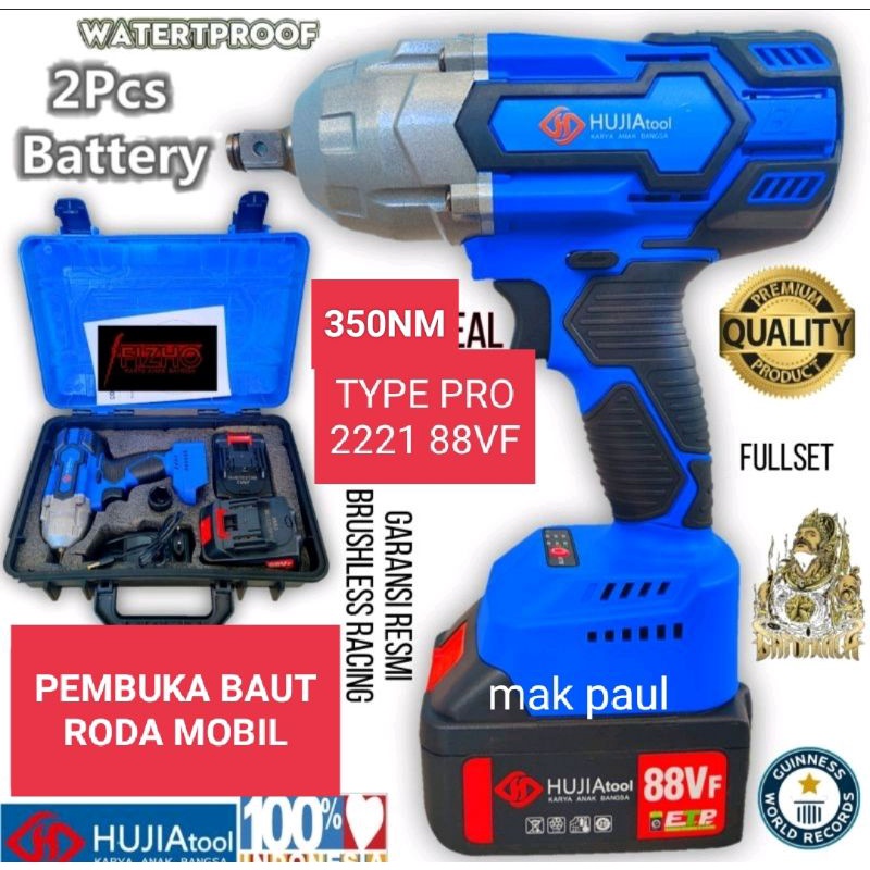Jual Mesin pembuka baut impact HUJIA pro 2221 roda ban mobil motor cvt ...