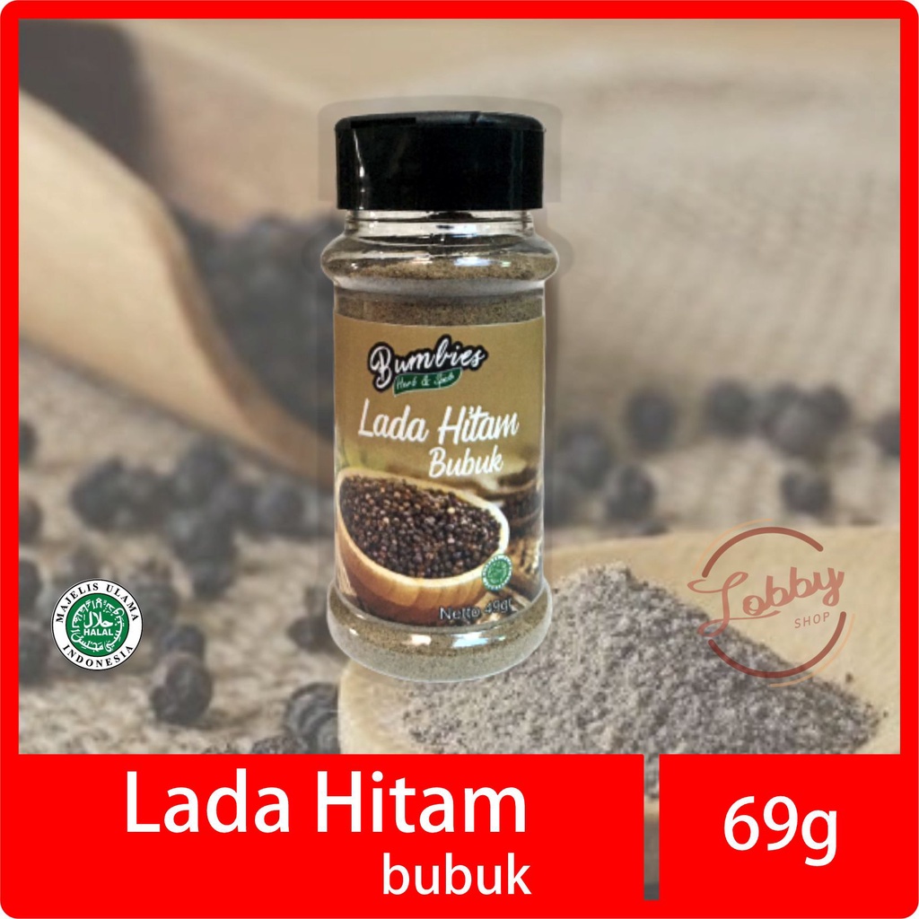 Jual Bumbies Product Lada Hitam Bubuk 69gram | Ground Black Papper ...